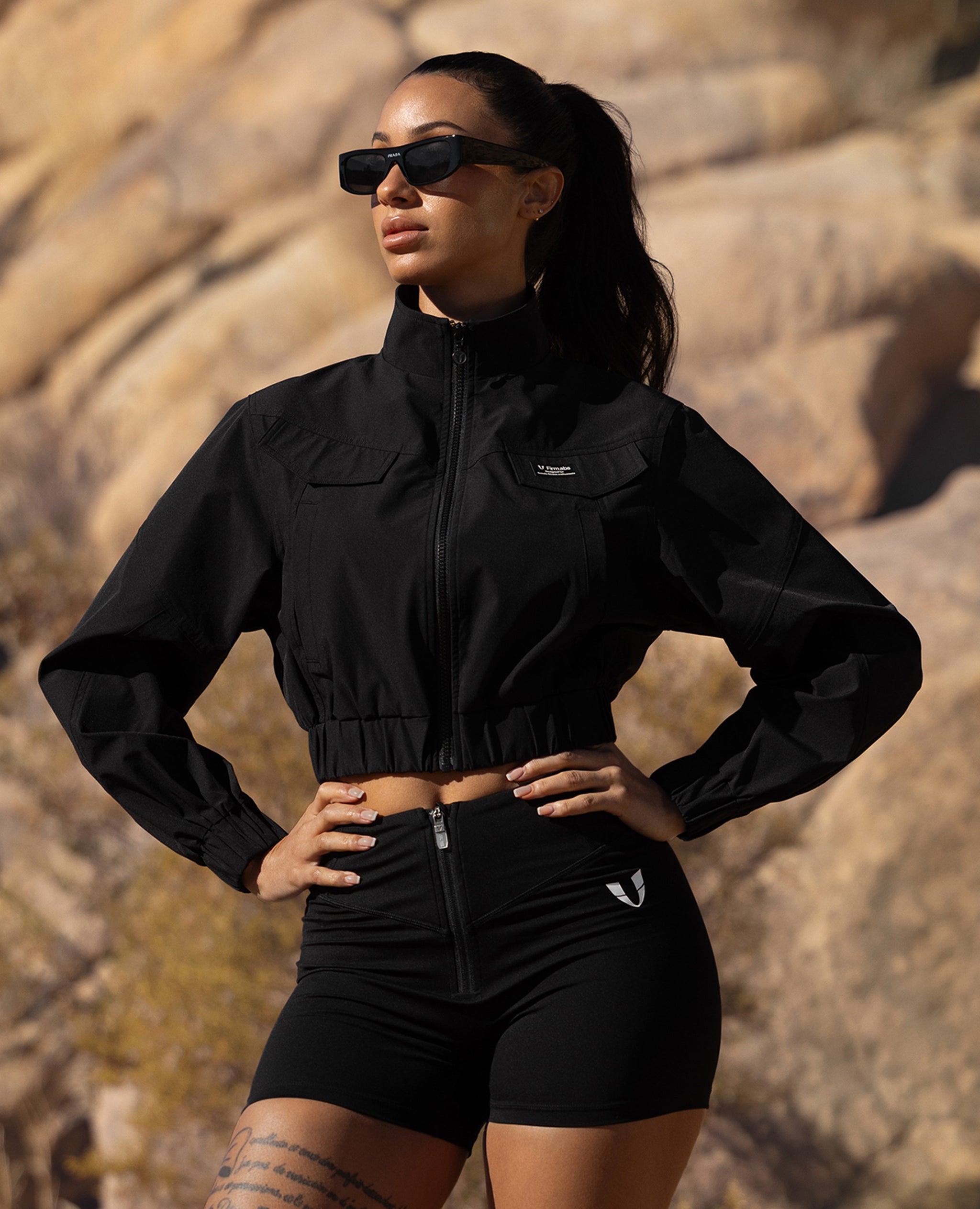 Cropped Ultimate Cargo Jacket Black | Firm ABS